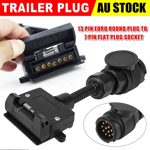 13 Pin Euro Round Plug 7 Pin Flat Plug Socket Trailer Adaptor ...