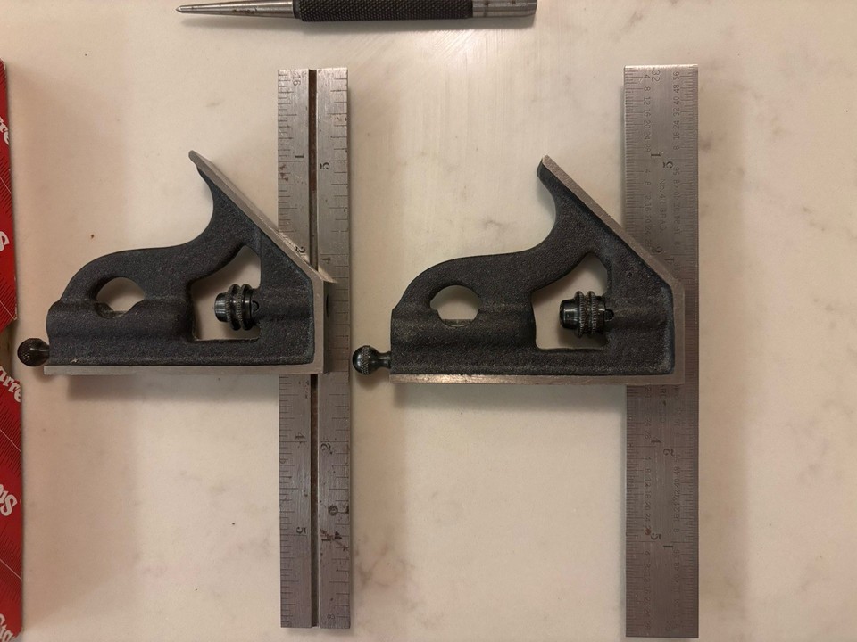 2 Starrett 6 Inch Combination Squares And Starrett Center Punch | eBay