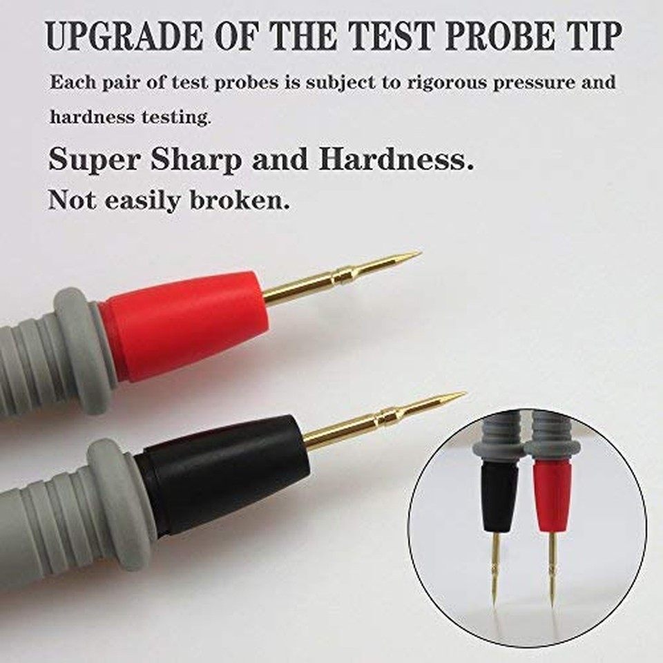 TKDMR 1000V 20A Ultra-Sharp Multimeter Meter Tester Needle Point 35 ...