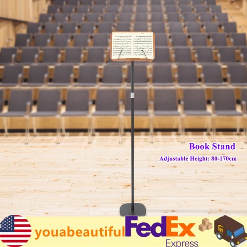 Wooden Iron Music Stand, Wood Book Stand, Multifunction Floor Mount ...