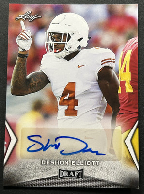 2018 Leaf Draft - Deshon Elliott #BA-DSE Texas Longhorns - AUTO | eBay