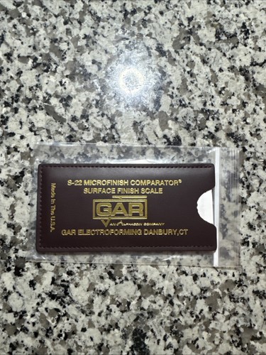 Gar S-22 Surface Roughness Scale for Conventional Machining ...