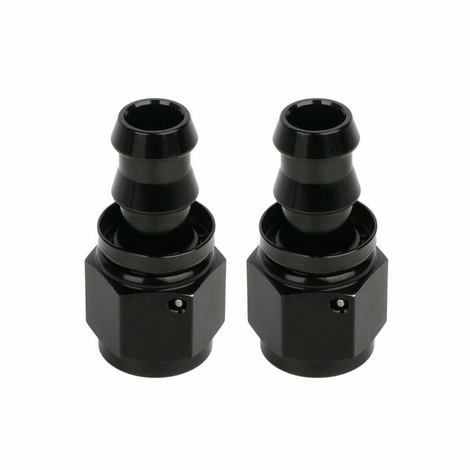 2pcs 4AN/6AN/8AN/10AN/12AN Straight Push Lock Hose End Fitting Fuel ...
