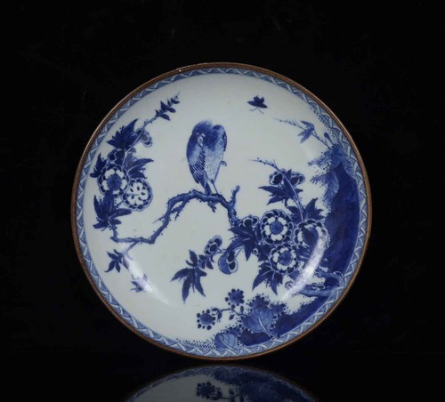 Chinese Blue&White Porcelain Handmade Exquisite Flower Bird Plates A ...