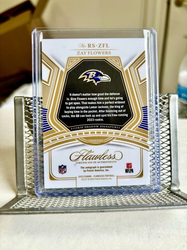 2023 Zay Flowers Rookie Auto #/20 Rookie Shadow Signatures Panini ...