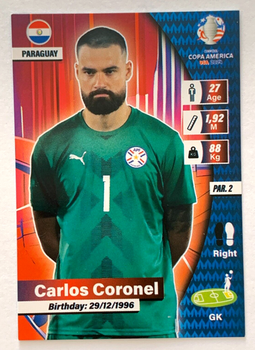 COPA AMERICA USA 2024 Card EF #254 CARLOS CORONEL Paraguay Soccer Team ...