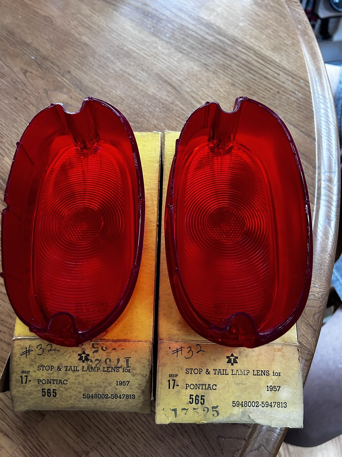 1957 Pontiac Tail Light Assembly | Red Lens | Halogen | Rear | 2 Bulbs ...