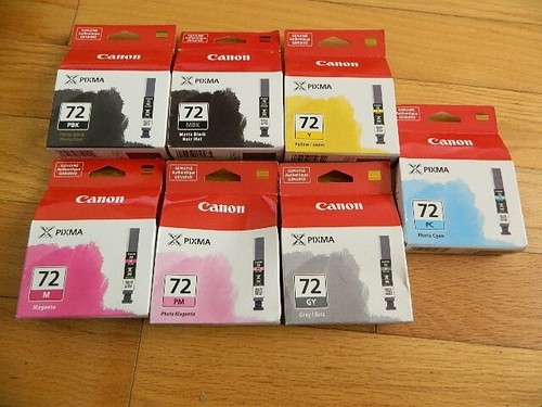 GENUINE LOT 7 CANON PGI-72GY MBK PM PC PBK INK TANKS PIXMA PRO-10 ...
