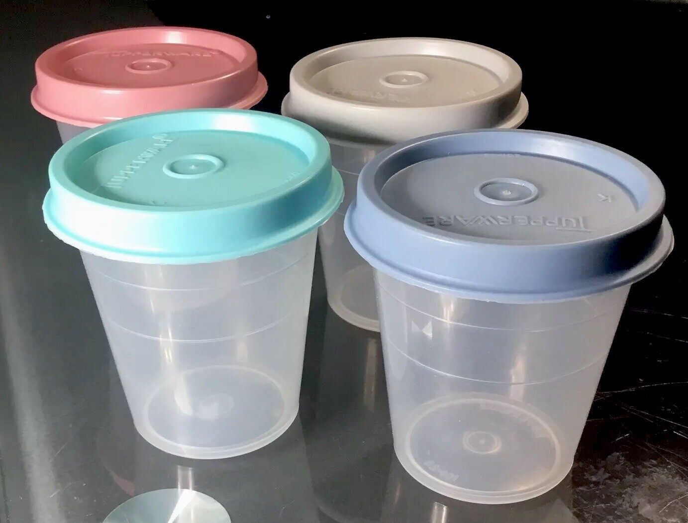 SET(4) New Vintage Tupperware Mini-Midget 2oz Snack Containers | eBay