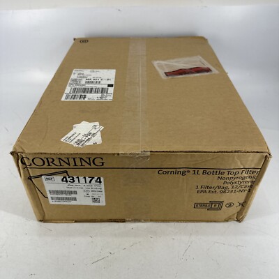 CASE OF 12 Corning 431174 1L Bottle Top Filter Nonpyrogenic Polystyrene ...
