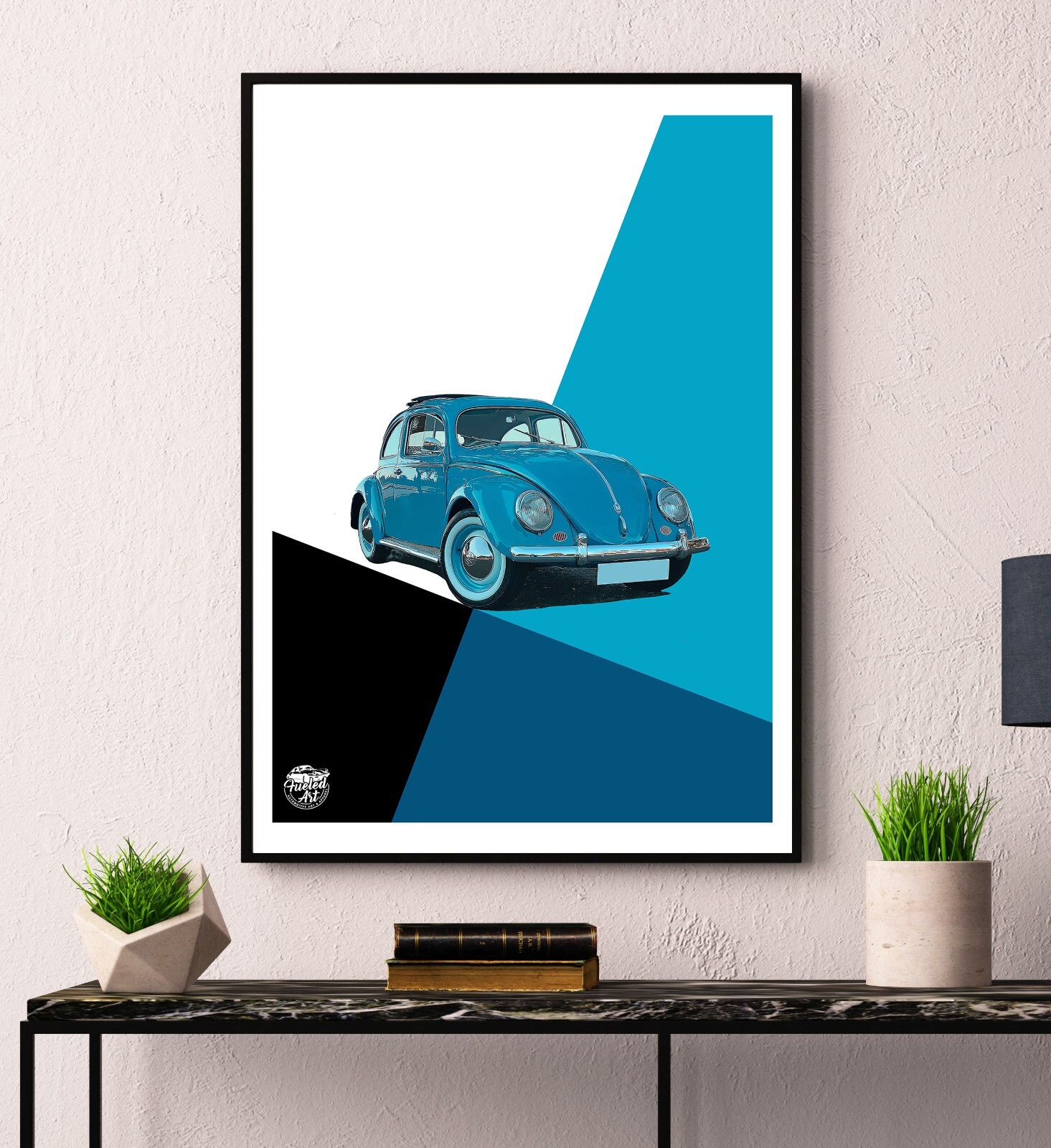 Classic VW Beetle Print - Wall Art gift artwork Car Volkswagen poster ...