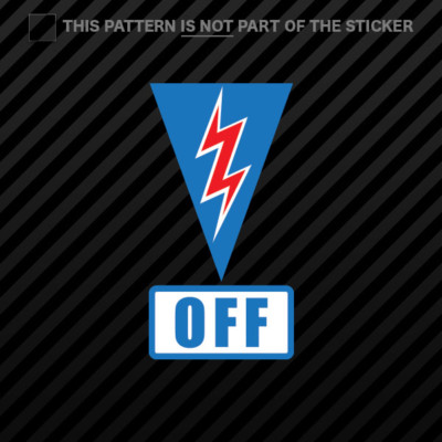 Master Switch Off Sticker Self Adhesive Vinyl racing safety car #3 | eBay