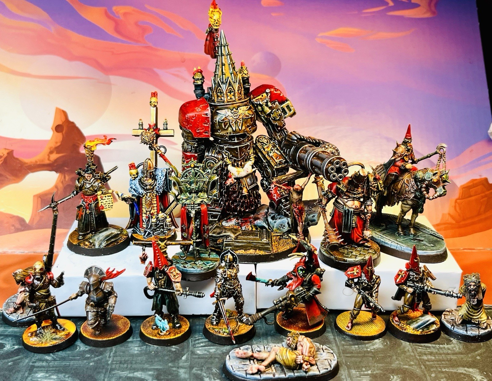 Trench Pilgrim war band, trench crusade well painted, magnetized for ...