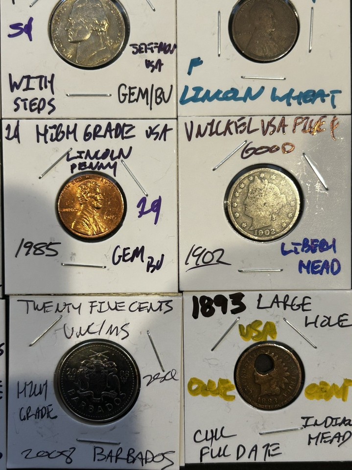 ESTATE LOT VINTAGE US Coin Collection 1800s,Indian Head,Buffalos,Proofs ...