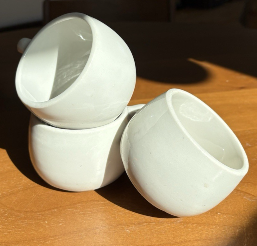 Lot of 3 Vintage TEPCO 6oz White Diner Coffee Cups Mugs Restaurant Ware ...