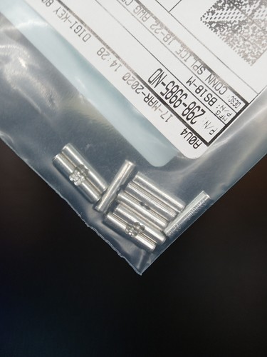 Butt Splice, Inline, Individual Openings Connector Crimp 18-22 AWG ...