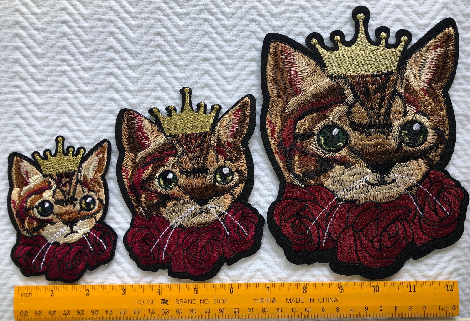 Medium Embroidered GG Style Cat Kitty Patch 4x5 Inches | eBay