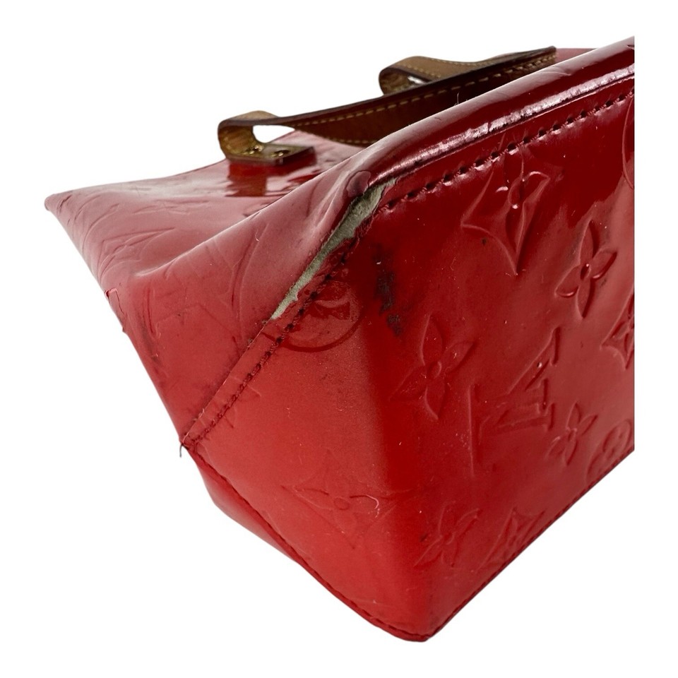 LOUIS VUITTON Reade PM Red Vernis Leather Tote Hand Bag Purse **READ ...