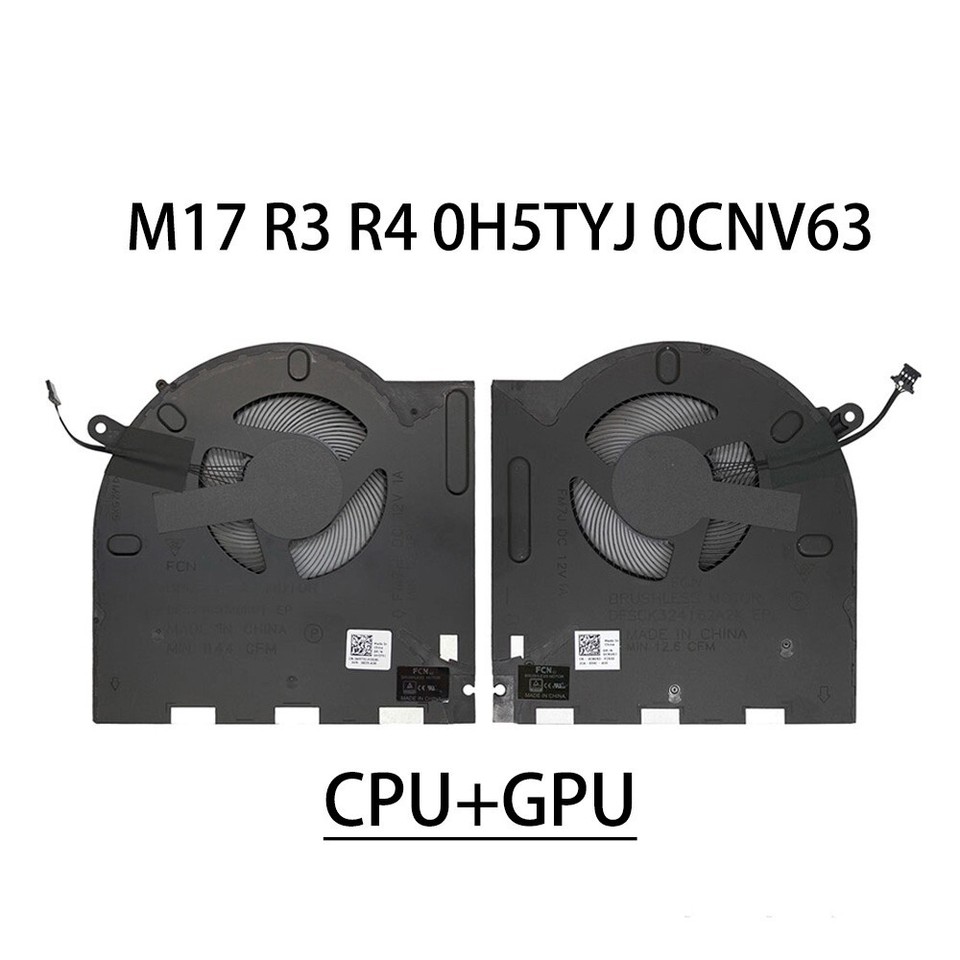 OEM A Pair CPU + GPU Cooling Fan For DELL Alienware M15 M17 R3 R4 R5 R6 ...