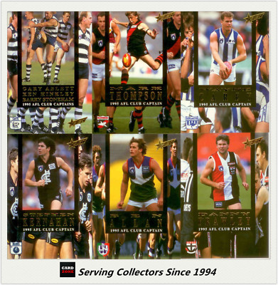 1995 Select AFL Trading Card Series 2 Club Captains Card Full Set (16 ...