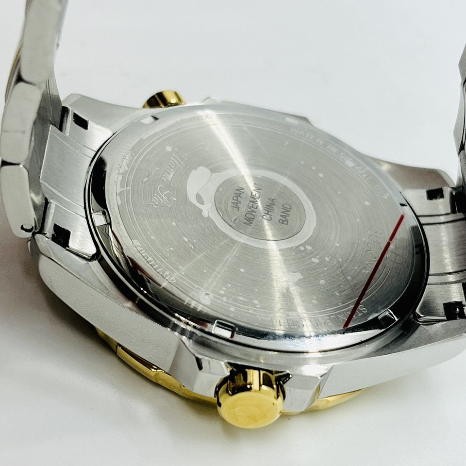 Bulova Men's Marine Star Blue Dial Two Tone 43mm Stainless Steel Watch ...