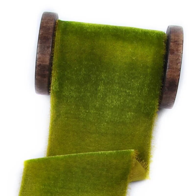 Velvet Ribbon Frayed Edge Trim Handmade Fringe Ribbons Diy Cake ...