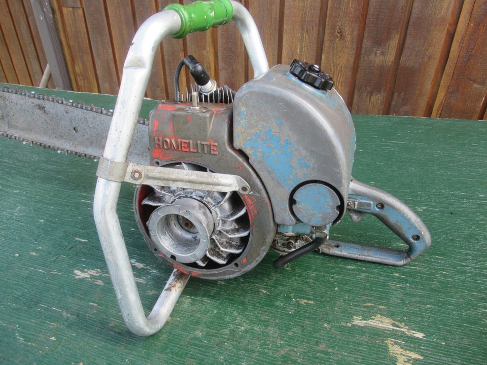 Vintage HOMELITE Model SUPER ZIP Chainsaw Chain Saw 17" Bar GREAT FOR ...