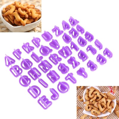 40 pieces cookie cutters letters numbers punctuation marks for cookies ...