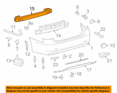 52023-50070 Toyota Reinforcement, rear bumper, no.1 5202350070, New ...
