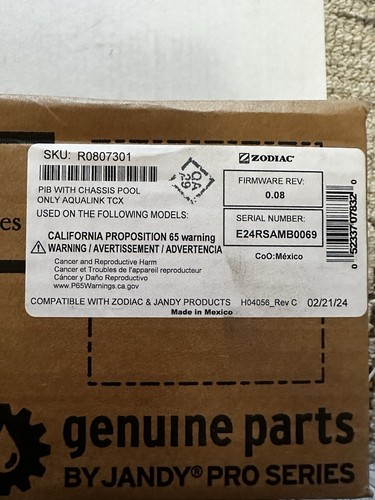 Jandy Aqualink TCX Replacement Kit With Chassis Pool Only R0807301 | eBay