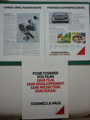 6/79 PUB CONTINENTAL EDISON CAMERA MAGNETOSCOPE HAND PORTABLE KC 2923 ...