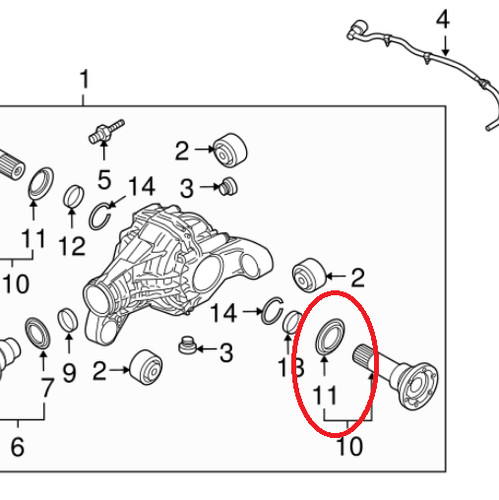 NEW AUDI Q7 4L DIFFERENTIAL FLANGE OIL SEAL 0AA409189 OEM NO DUTY TO 🇺🇸 ...