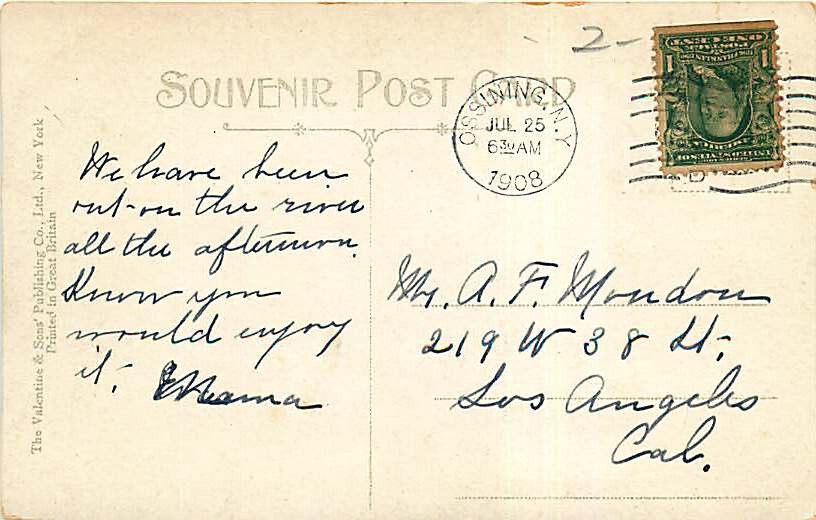 Postcard Shattemuc Yacht Club, Ossining, New York - used in 1908 | eBay