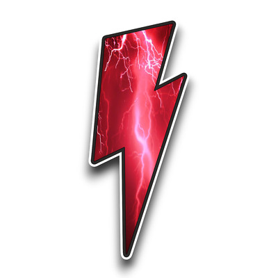 Cool Red Lightning Bolt Strike Thunder Storm Vinyl Sticker Decal ...