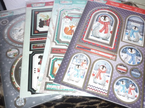 4 HUNKYDORY FESTIVE FUN KITS GILDED DIE-CUT TOPPERS-CARDS-INSERTS ...