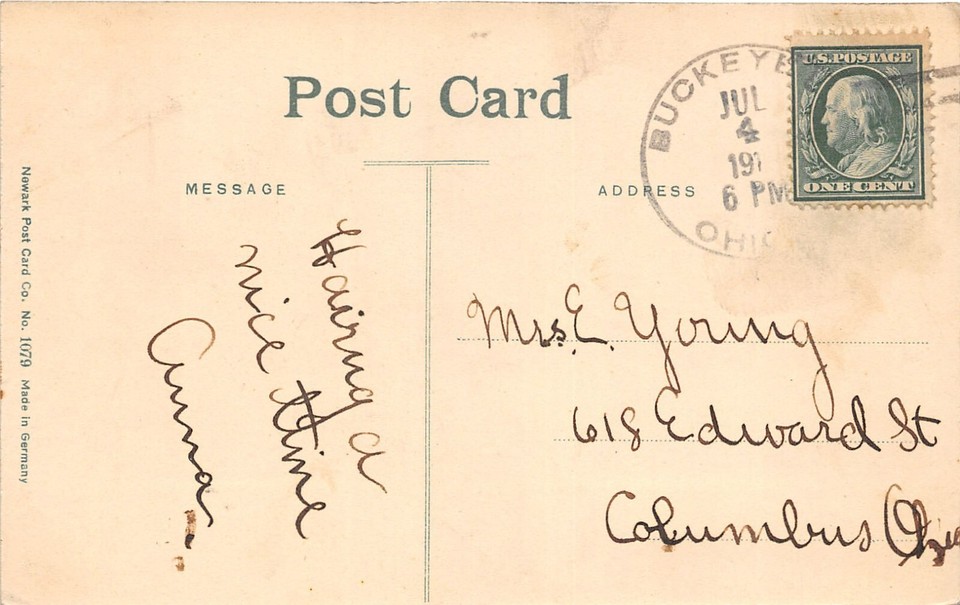J68/ Buckeye Lake Newark Ohio Postcard c1910 Hotel Shell Beach 254 | eBay