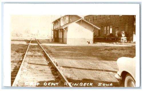 c1960 Reinbeck Iowa IA Railroad Vintage Train Depot Station RPPC Photo ...