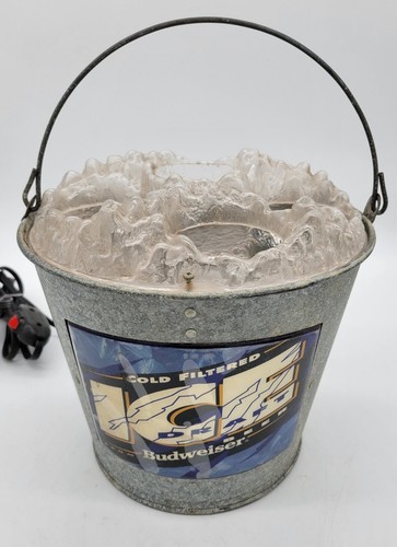 Vintage 1993 Bud Ice Draft Lighted Bucket Wall Beer Budweiser | eBay