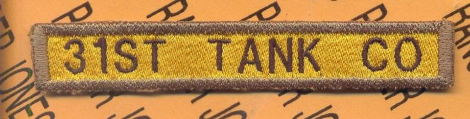 31ST TANK CO 31st Infantry Div ALAARNG Armored TAB | eBay
