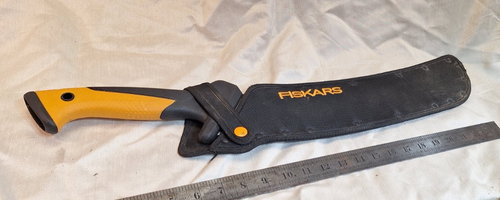 Used Fiskars Clearing Tool Garden Machete 15 Inch Blade W/Case - 24 ...