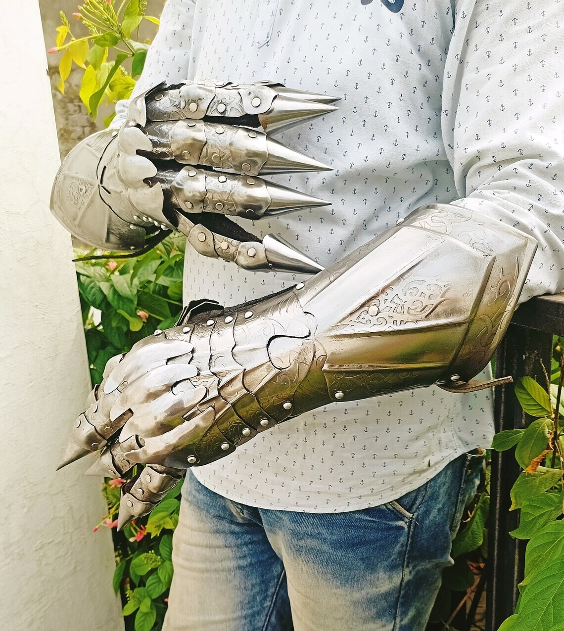Nazgul Gauntlets Gloves Sauron Costume Witchking Angmar Cosplay Lord of ...