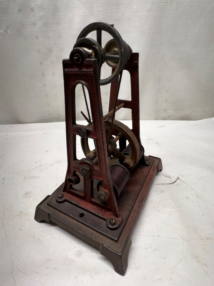 ~ANTIQUE~ LARGER CAST IRON BIPOLAR DYNAMO STEAM ENGINE ELECTRIC MOTOR ...