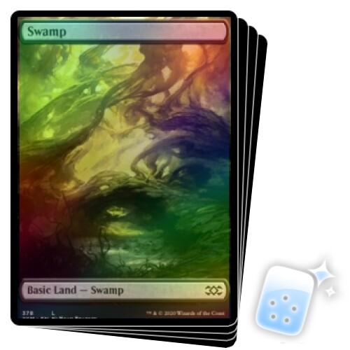 Foil Swamp (378) (full-art) X4 M/NM Magic: The Gathering MTG Double ...