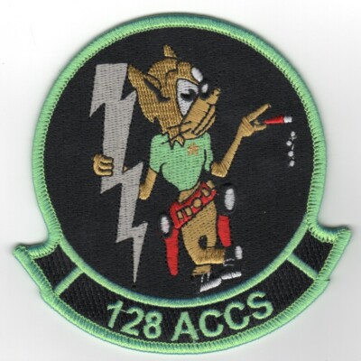 4" USAF AIR FORCE 128 ACCS FRIDAY SQUAD NEON HOOK LOOP EMBROIDERED ...