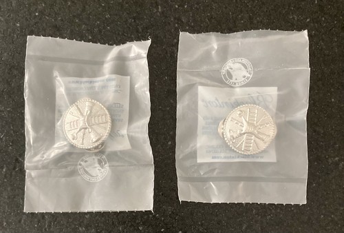 Pair of Firefighter Scramble Chrome Insignia Uniform Pins Fire ...