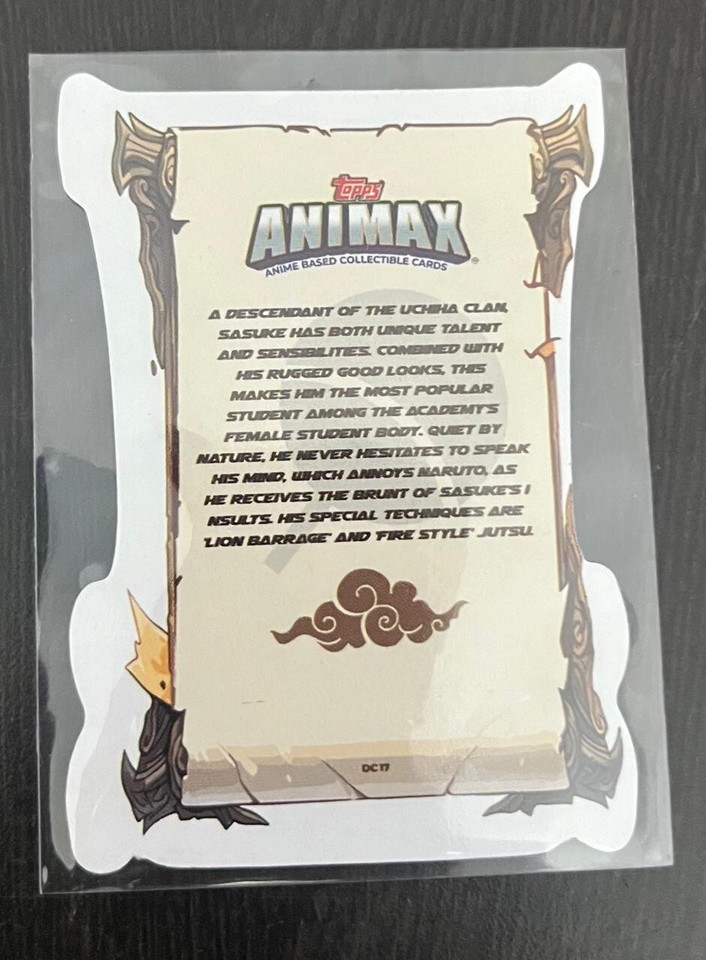 Topps Animax India 2024 Naruto Sasuke Uchiha Die Cut Card | eBay