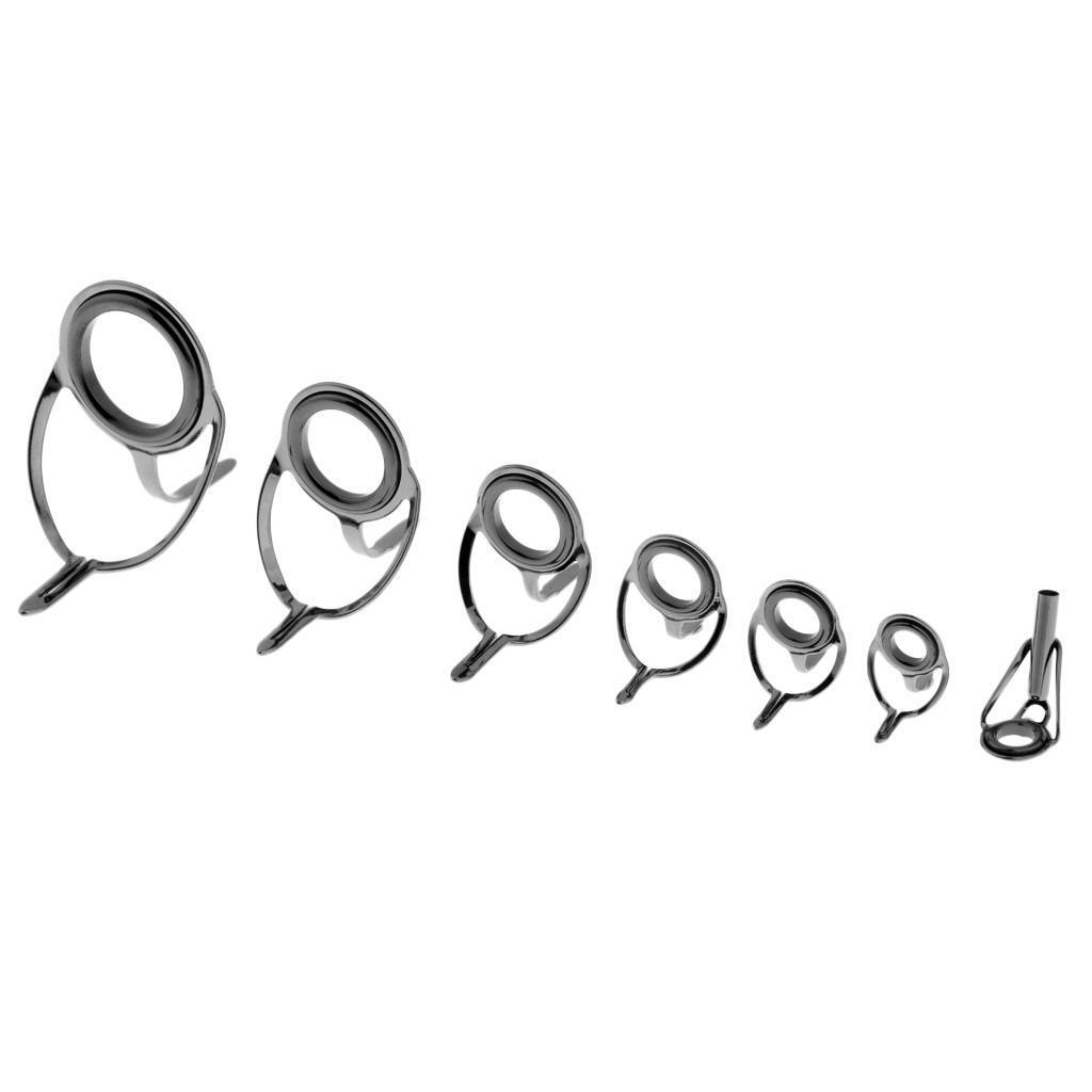 7pcs Mixed Size Fishing Rod Guides with 2 Legs DIY Rod | eBay