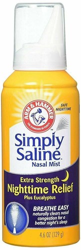 Arm Hammer Simply Saline Plus Nasal Nighttime Mist Extra Strength 4.25 ...
