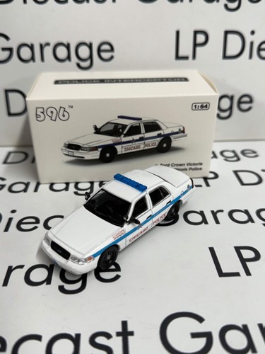 596 Model Ford Crown Victoria Chicago Police Interceptor 1:64 Diecast ...