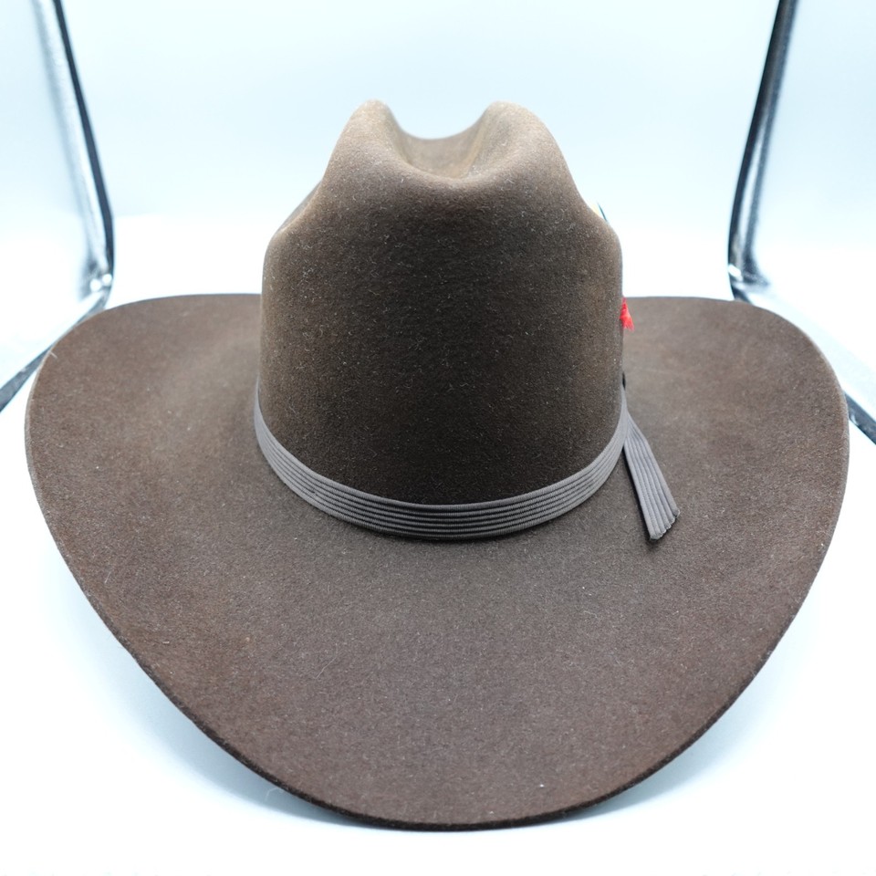 Stetson Stallion Western Cowboy Hat Mens 7 3/8 Lo Wool Chocolate Brown ...